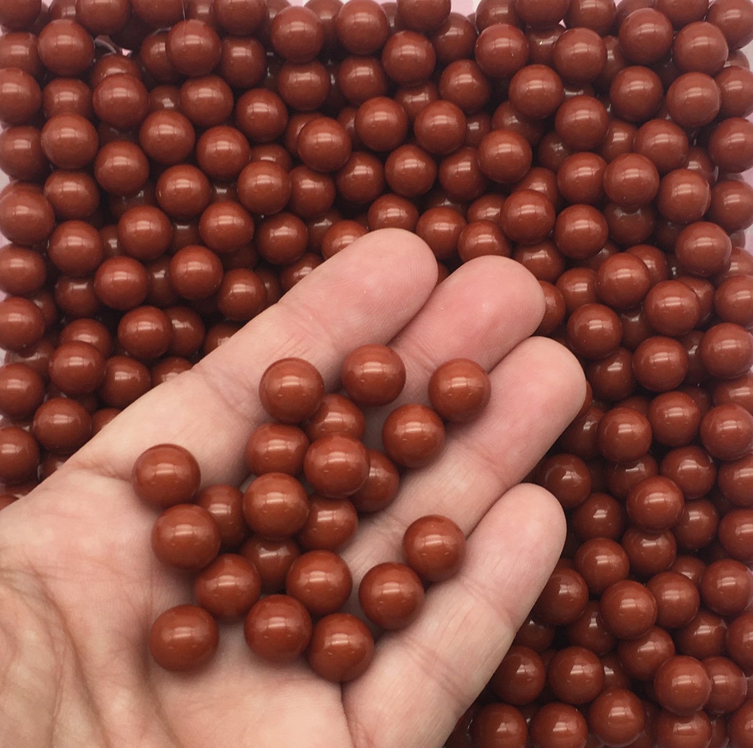 10mm Chocolate Balls NON EDIBLE Fake Boba Beads, 10mm Resin Brown ...