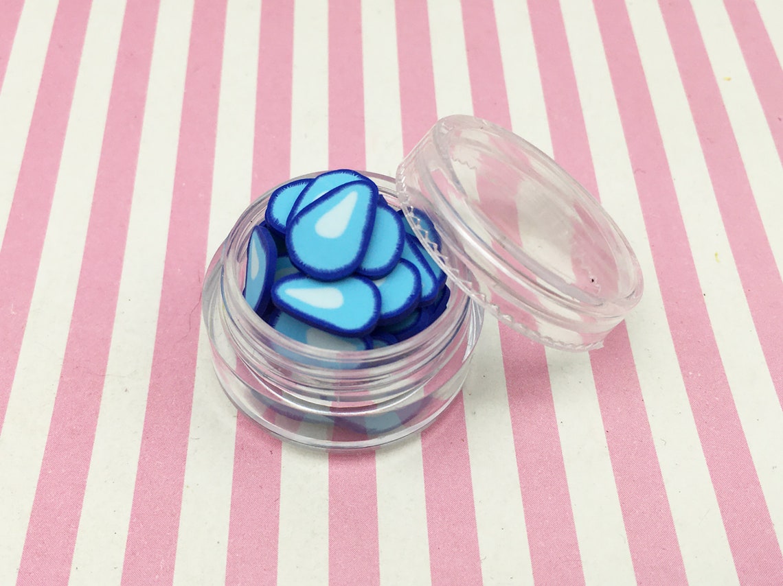 Large Polymer Clay Water Drop Sprinkles, Water Droplet Nail Art Slices ...