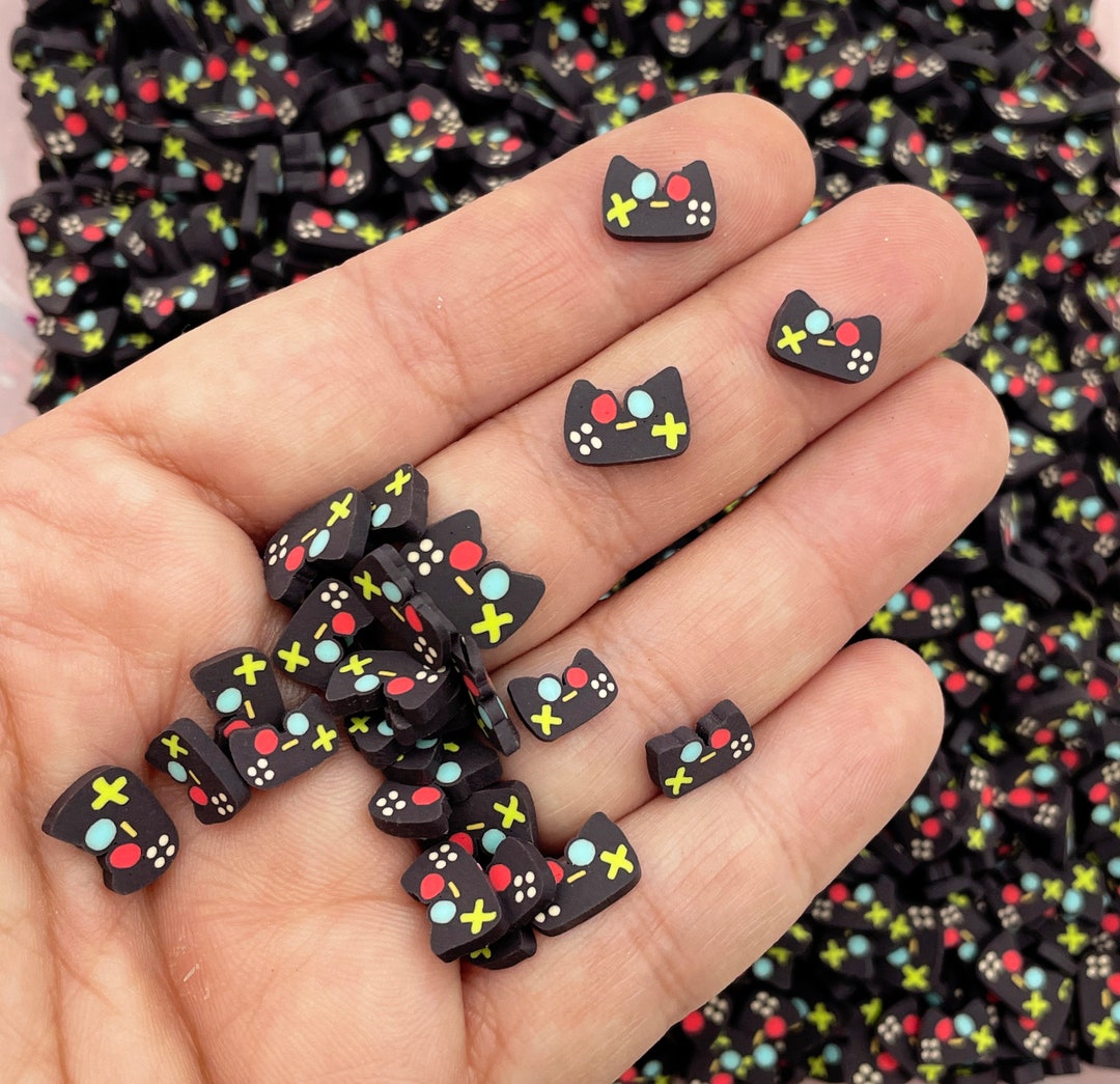 Game Controller Polymer Clay Gamer Slices, Faux Sprinkles, Arcade Game ...