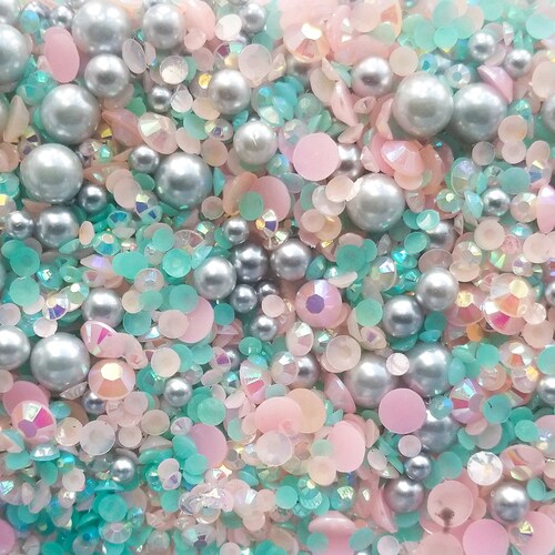 SERENITY Caviar Pearl Rhinestone Mix Resin Rhinestones Faux - Etsy