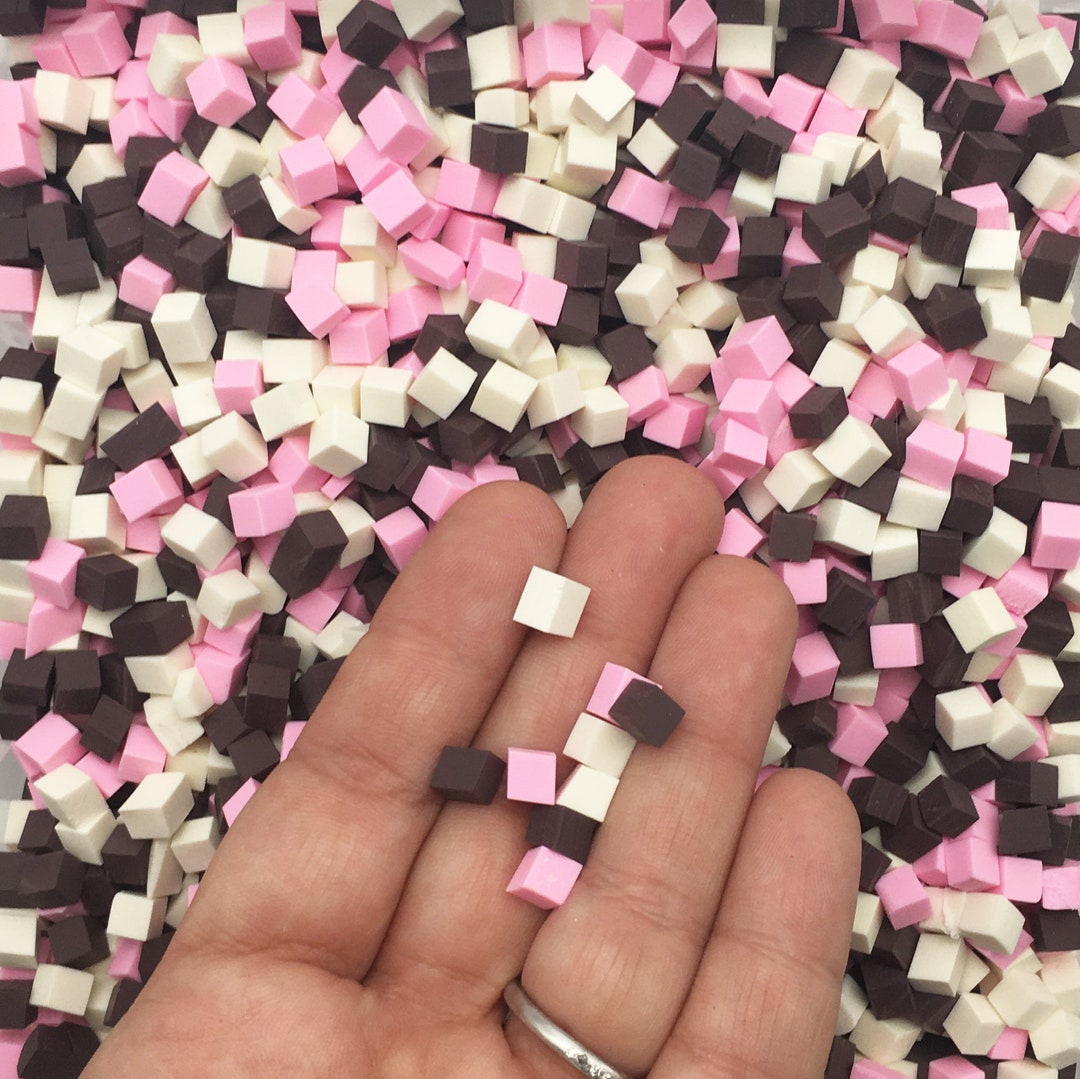 NON EDIBLE Neapolitan Fake Bake Faux Chocolate Chips, Polymer Clay ...