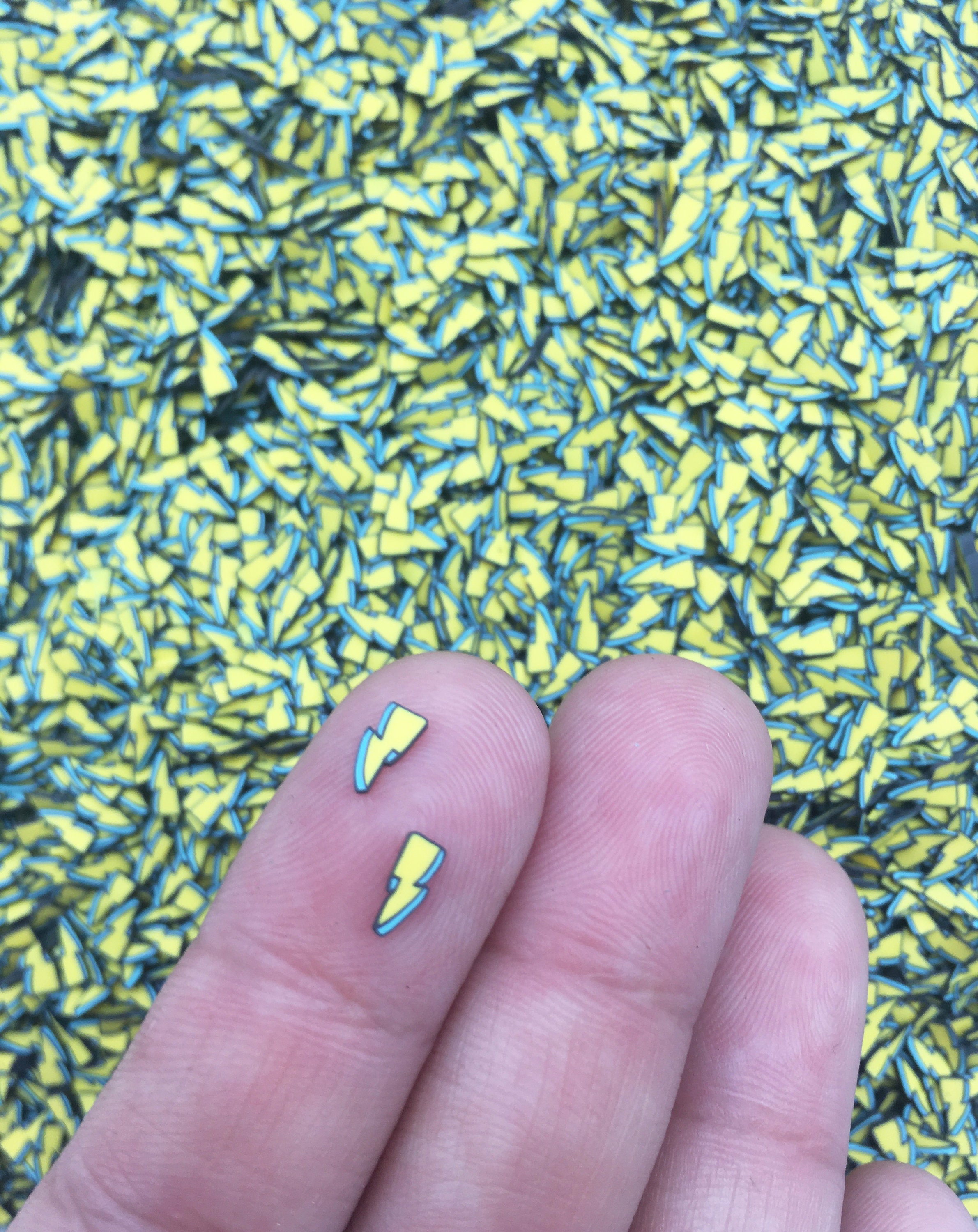 Small Lightning Bolt Polymer Clay NON EDIBLE clay sprinkles | Etsy