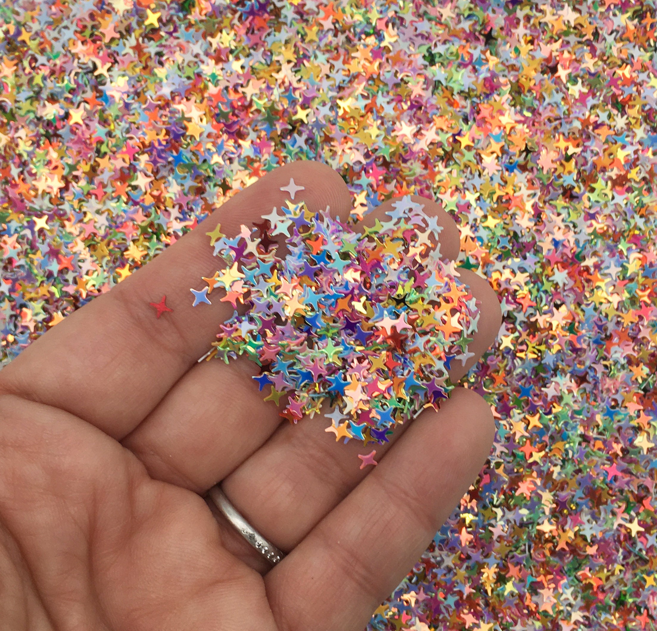 Multicolor Shift Star Glitter 4 Point Star Glitter Pick Your - Etsy