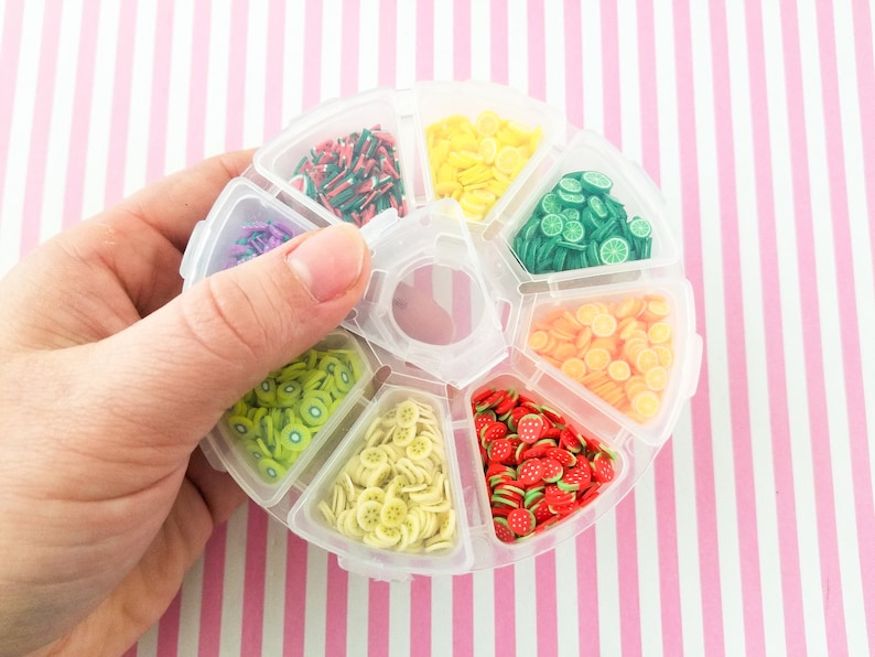 1 Wheel Fruit Sprinkle Themed Polymer Sprinkle Mix-in Sets With 8 ...