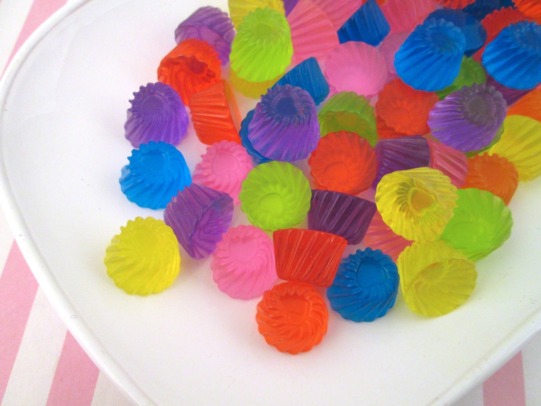 10 Assorted Resin Gum Drop Candy Kawaii Cabochons, Cute Jelly Decoden ...