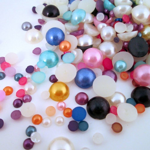 SERENITY Caviar Pearl Rhinestone Mix Resin Rhinestones Faux | Etsy