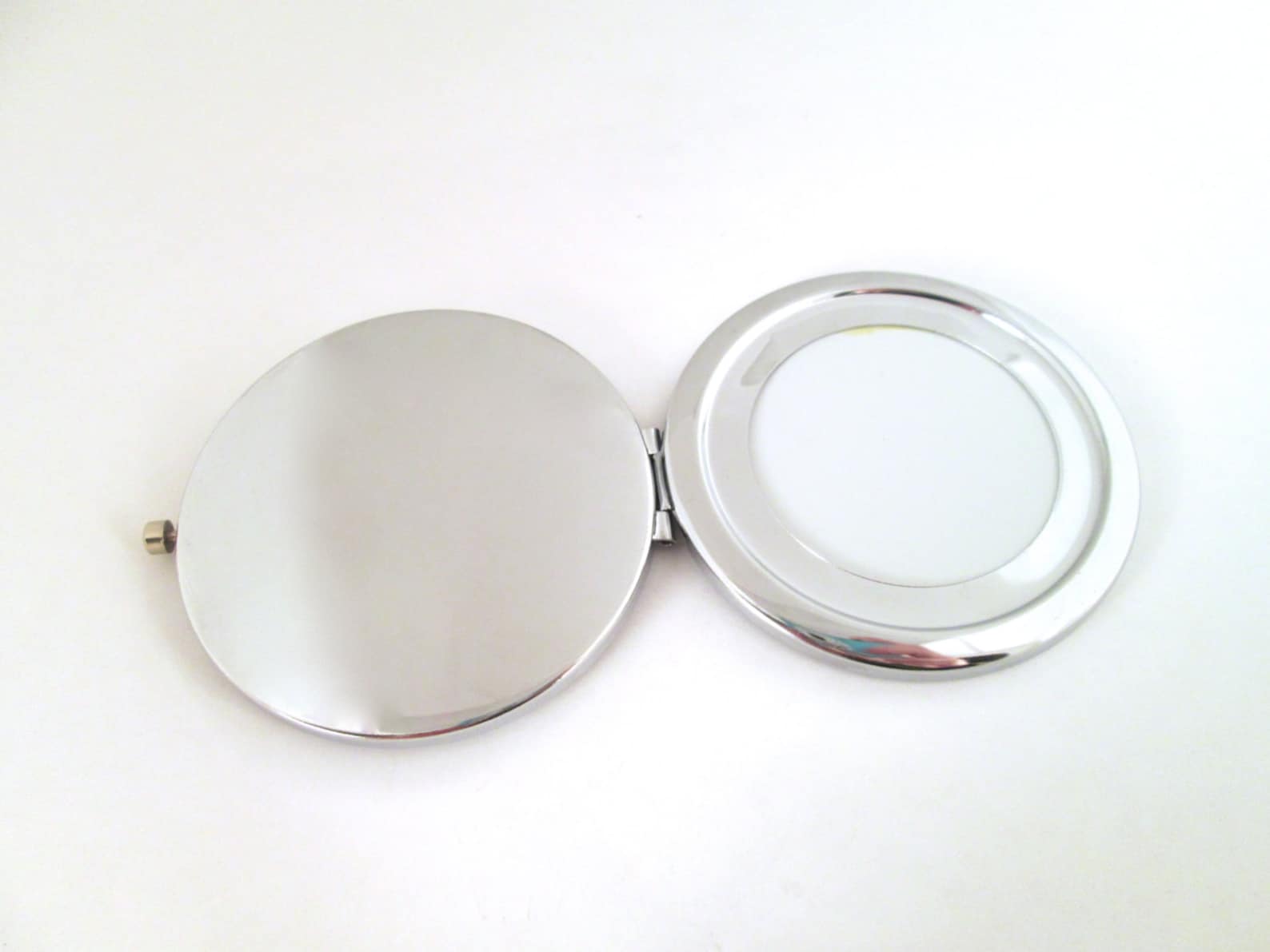 One Silver Round Blank DIY Compact Mirror 70mm - Etsy