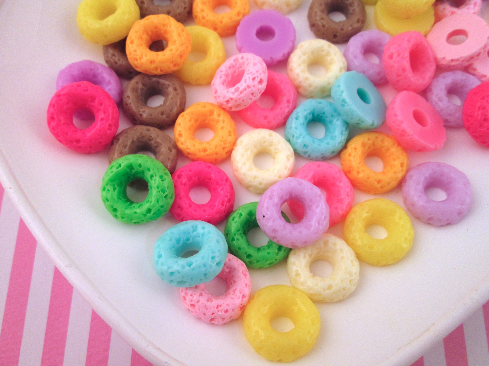 Multicolor Fruit Rings Cereal Cabochons Assorted Fruit Donut - Etsy