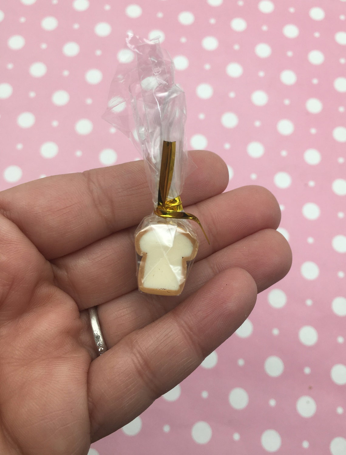 One Polymer Clay Loaf of Bread Charm, Miniature Bread Slices in Bag ...