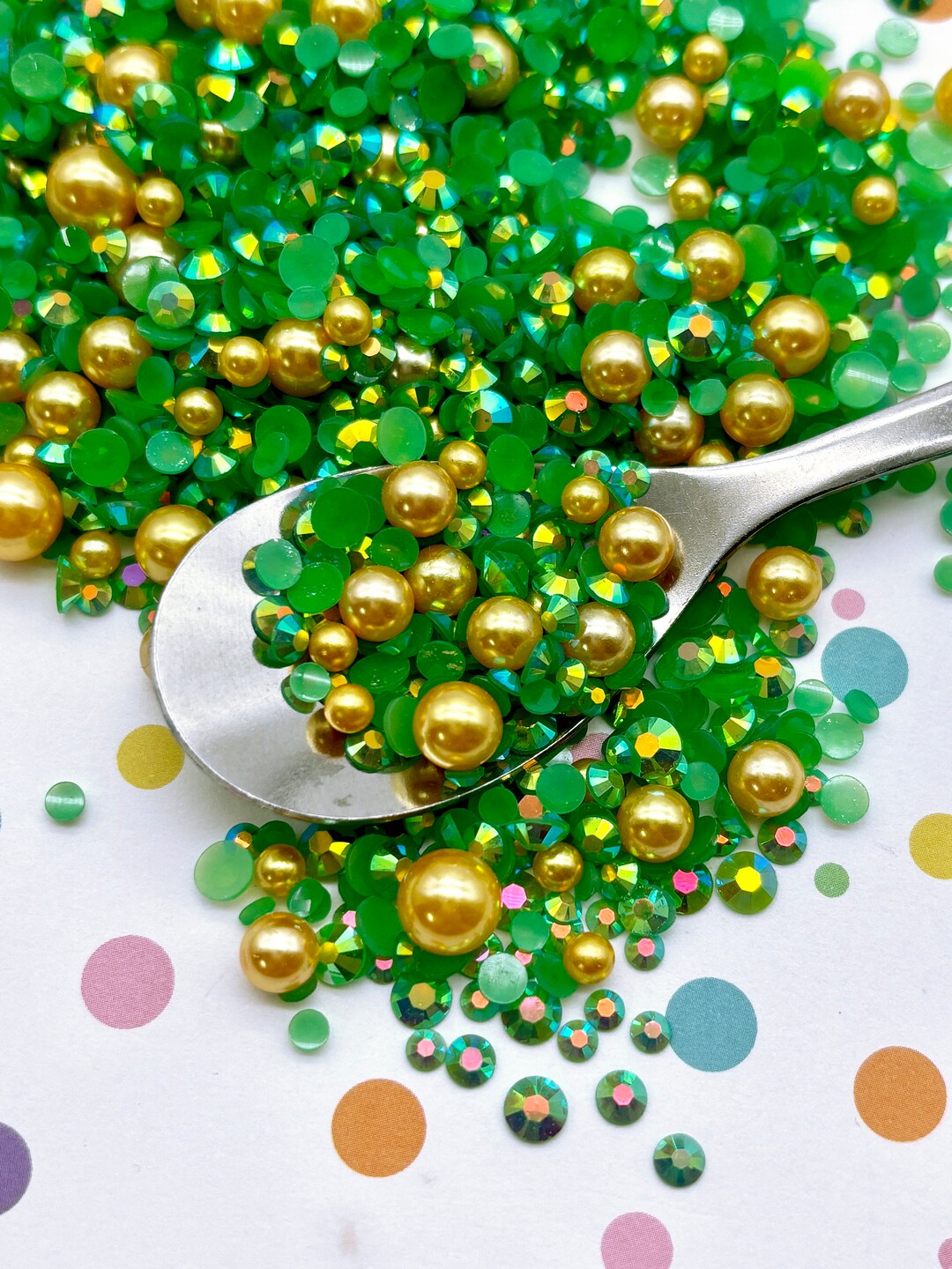 CASH MONEY Caviar Pearl Rhinestone Mix, Resin Rhinestones, Faux Pearls ...