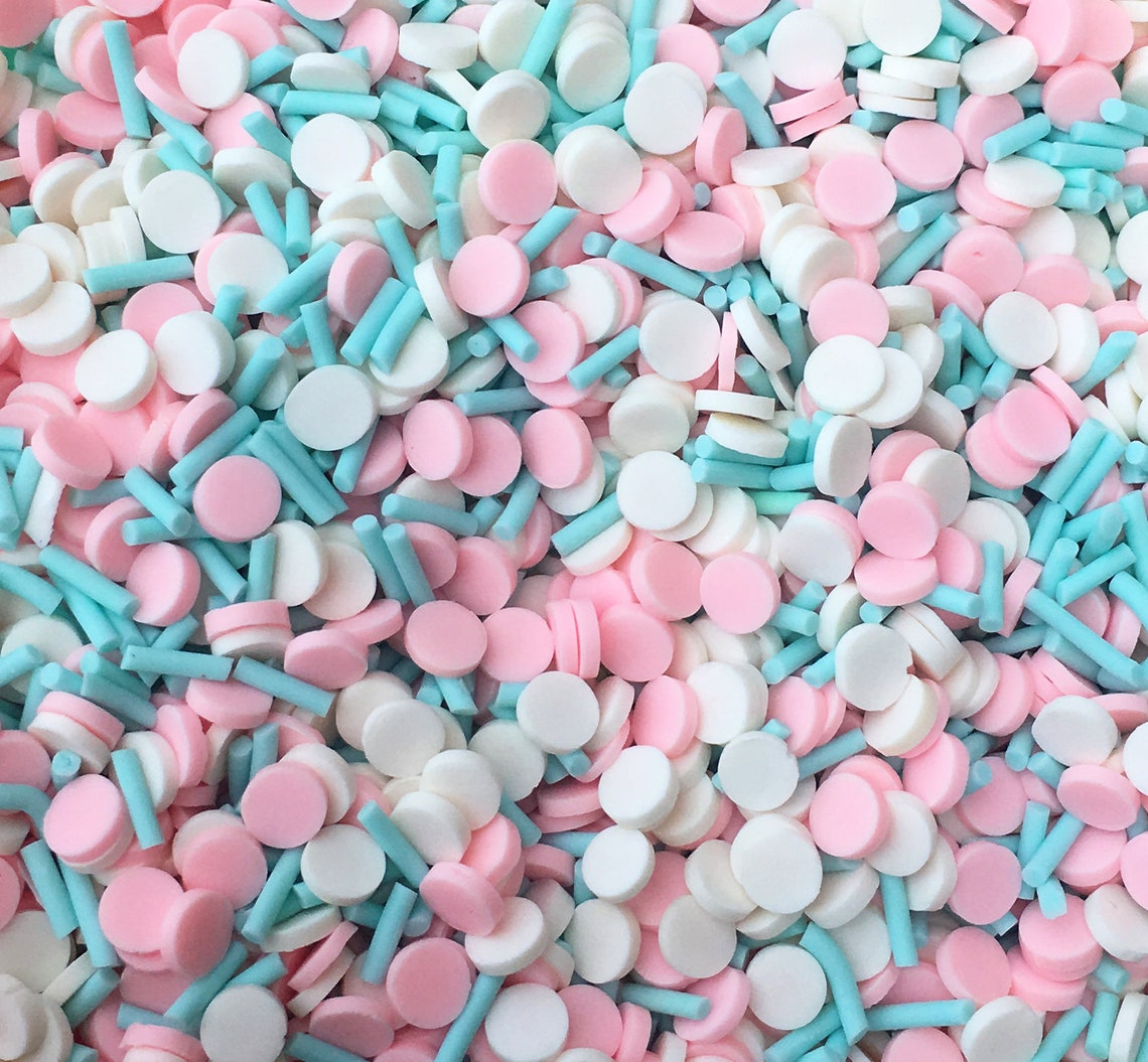 COTTON CANDY CHIP Confetti Mix Pink and Blue Sprinkles - Etsy