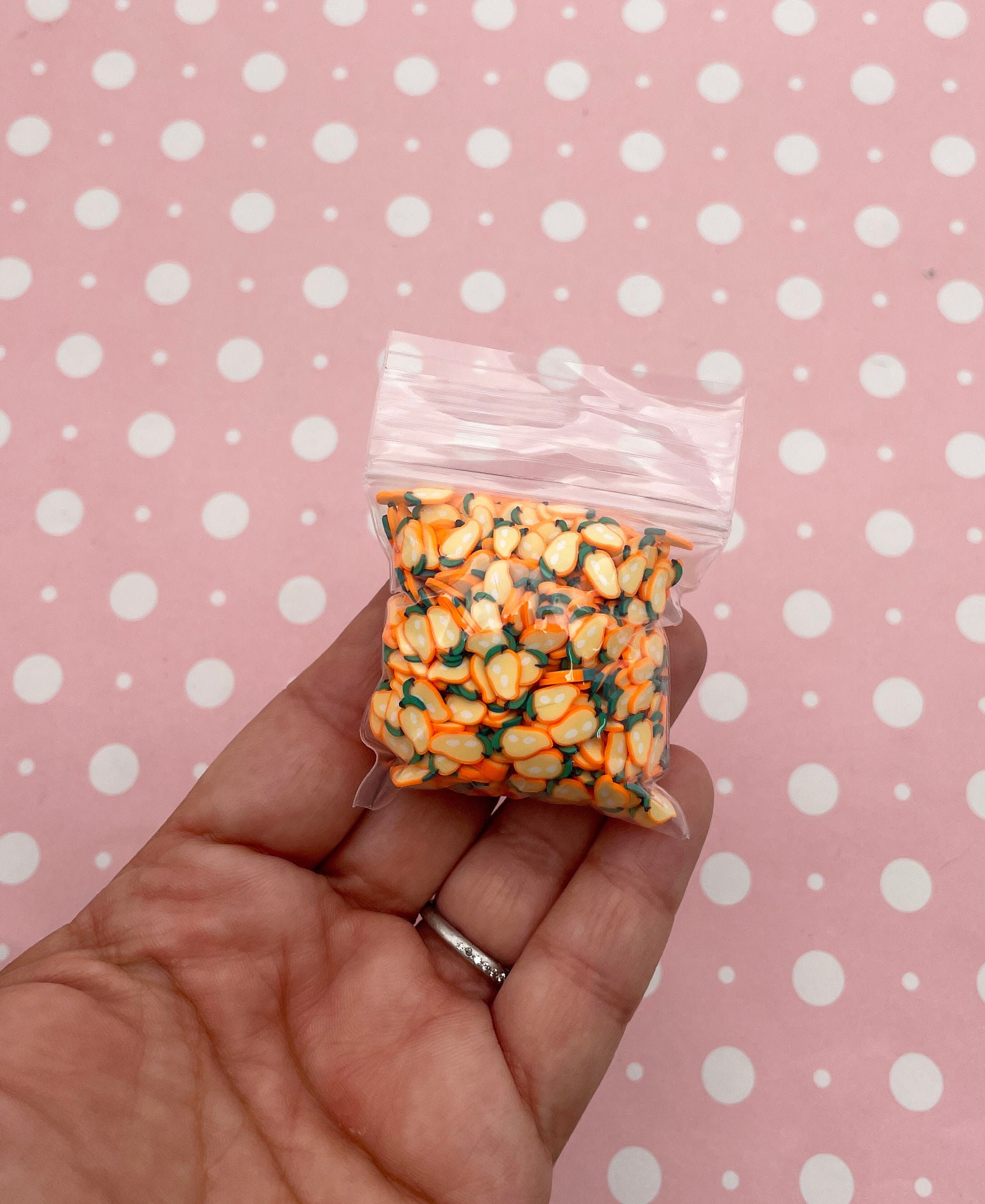 Small Mango Polymer Clay Kawaii Fake Sprinkles, NON EDIBLE Fimo Fake ...