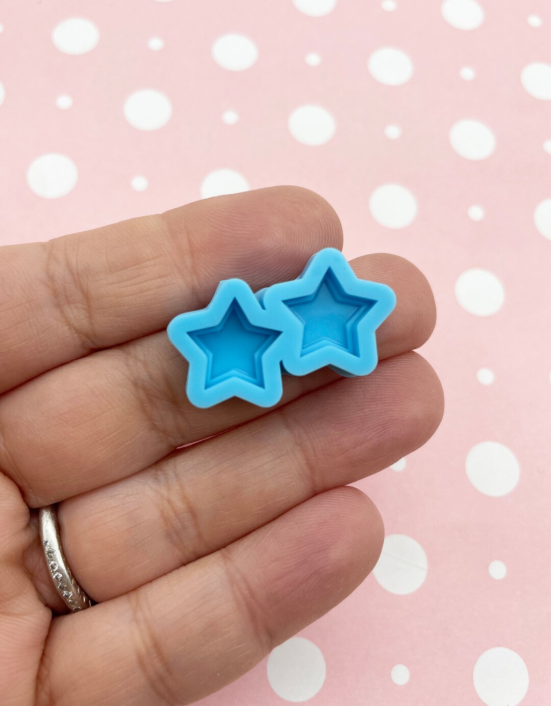 Small Double Cavity Star Silicone Molds for Earring Cabochons, DIY Kids ...