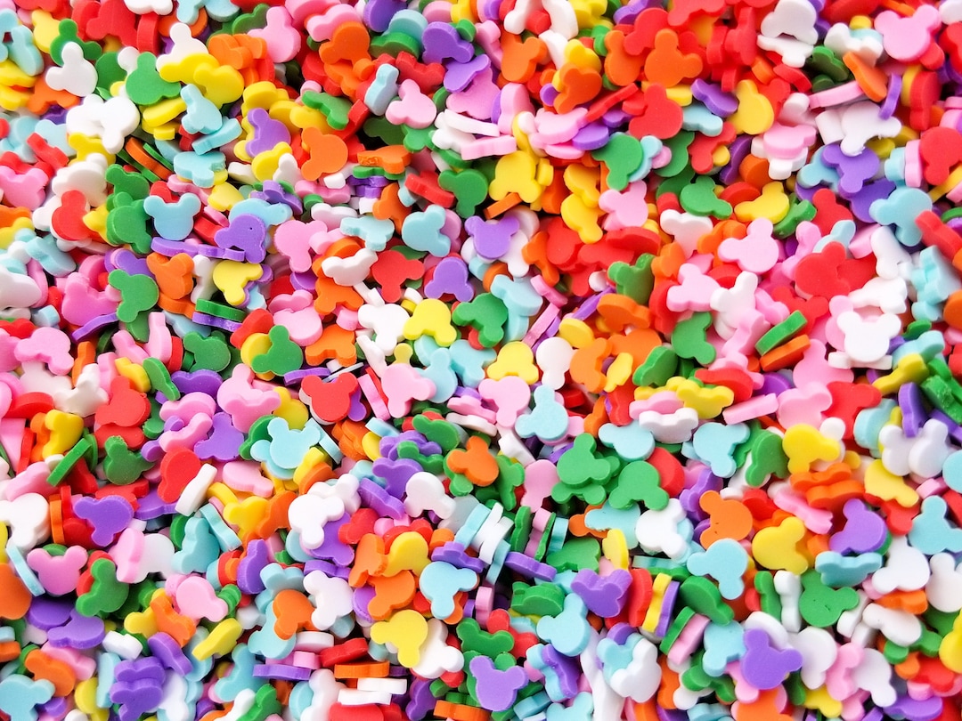 RAINBOW MOUSE EARS, Pastel Mouse Ears Sprinkle Mix,polymer Clay Fake ...
