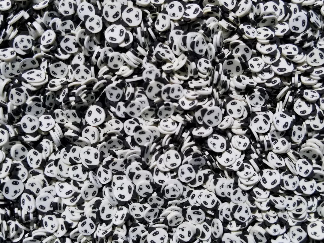 Small Panda Bear Polymer Clay Sprinkles, Panda Sprinkles, Fimo Fake ...