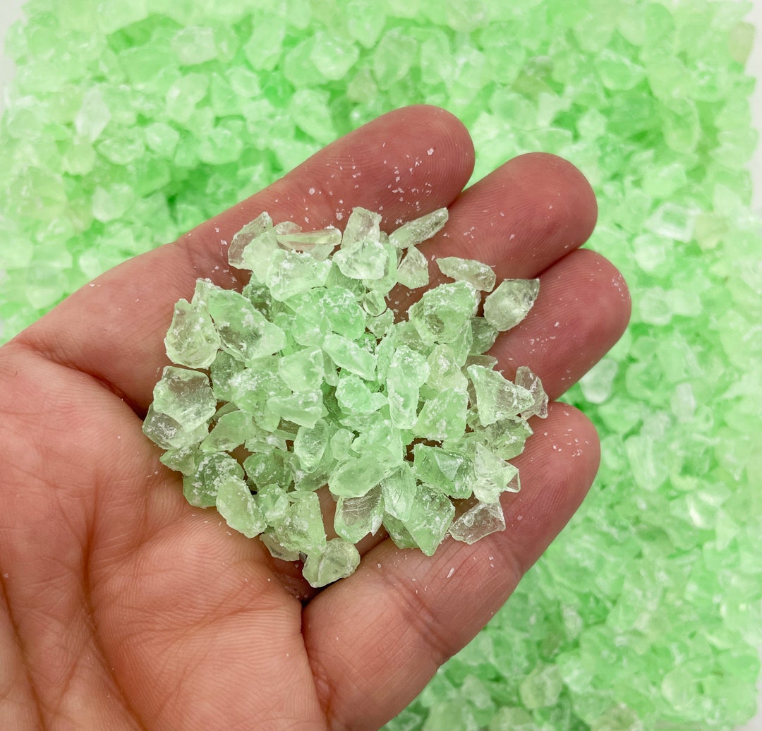 100g Acrylic MINT GREEN Silica Sand, Fake Gemstone Chunks, Fake Lava ...