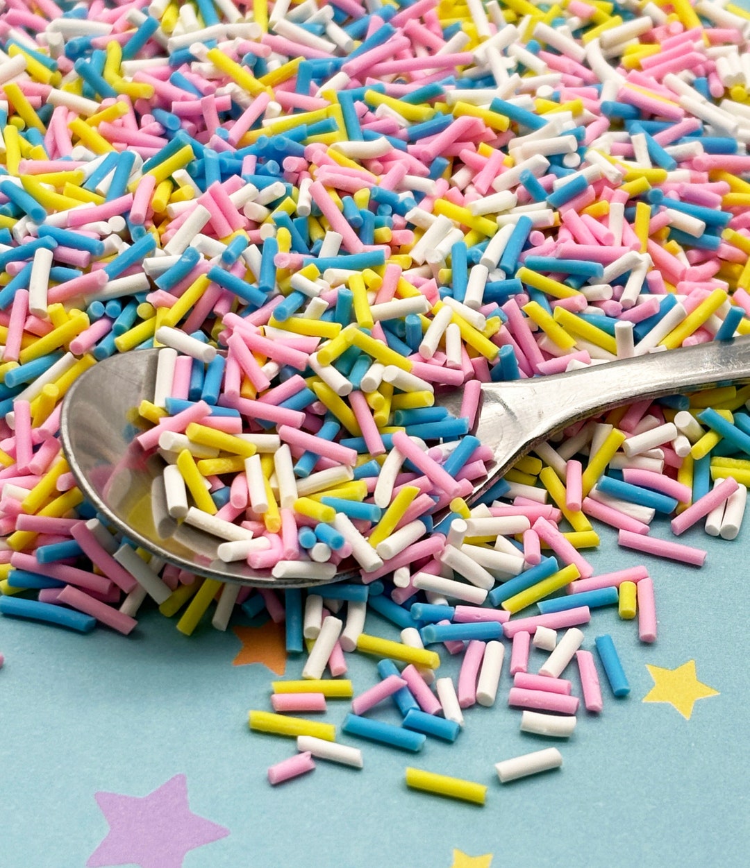 CARNIVAL CANDY Mix Pink, White, Blue, and Pink Sprinkles, Polymer Clay ...