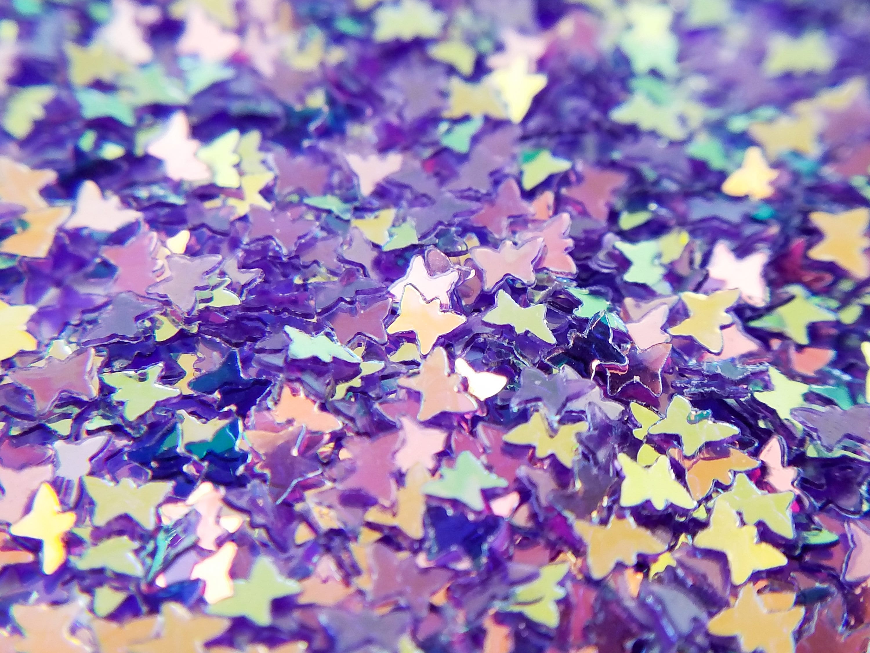 Purple Iridescent Shift Translucent Butterfly Glitter Kawaii - Etsy