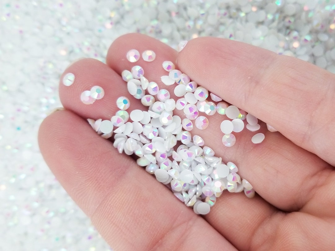 3mm AB Jelly Resin Rhinestones, White Flat Backed, Pick Your Amount - Etsy
