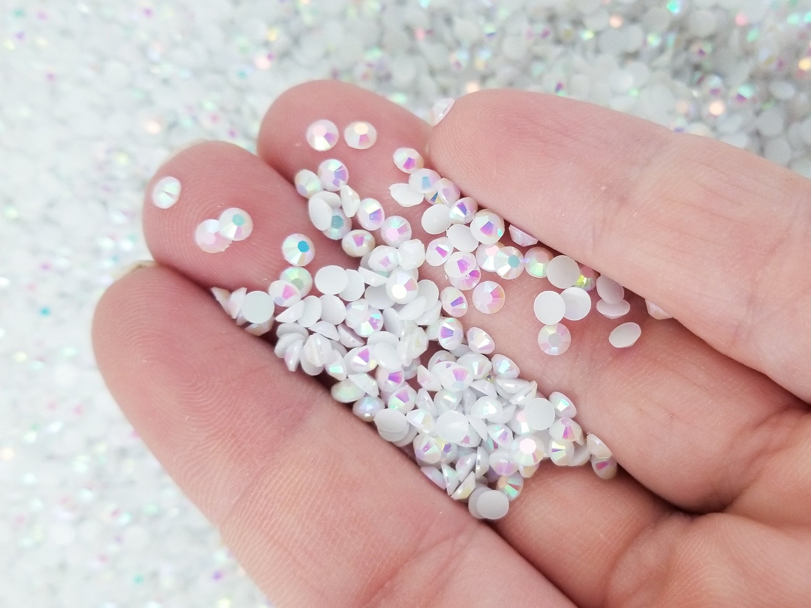 3mm AB Jelly Resin Rhinestones White Flat Backed Pick Your - Etsy