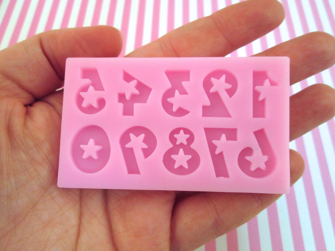 Silicone Retro Style Number Mold, Diy Craft Resin Numeral Mould Q25A - Etsy