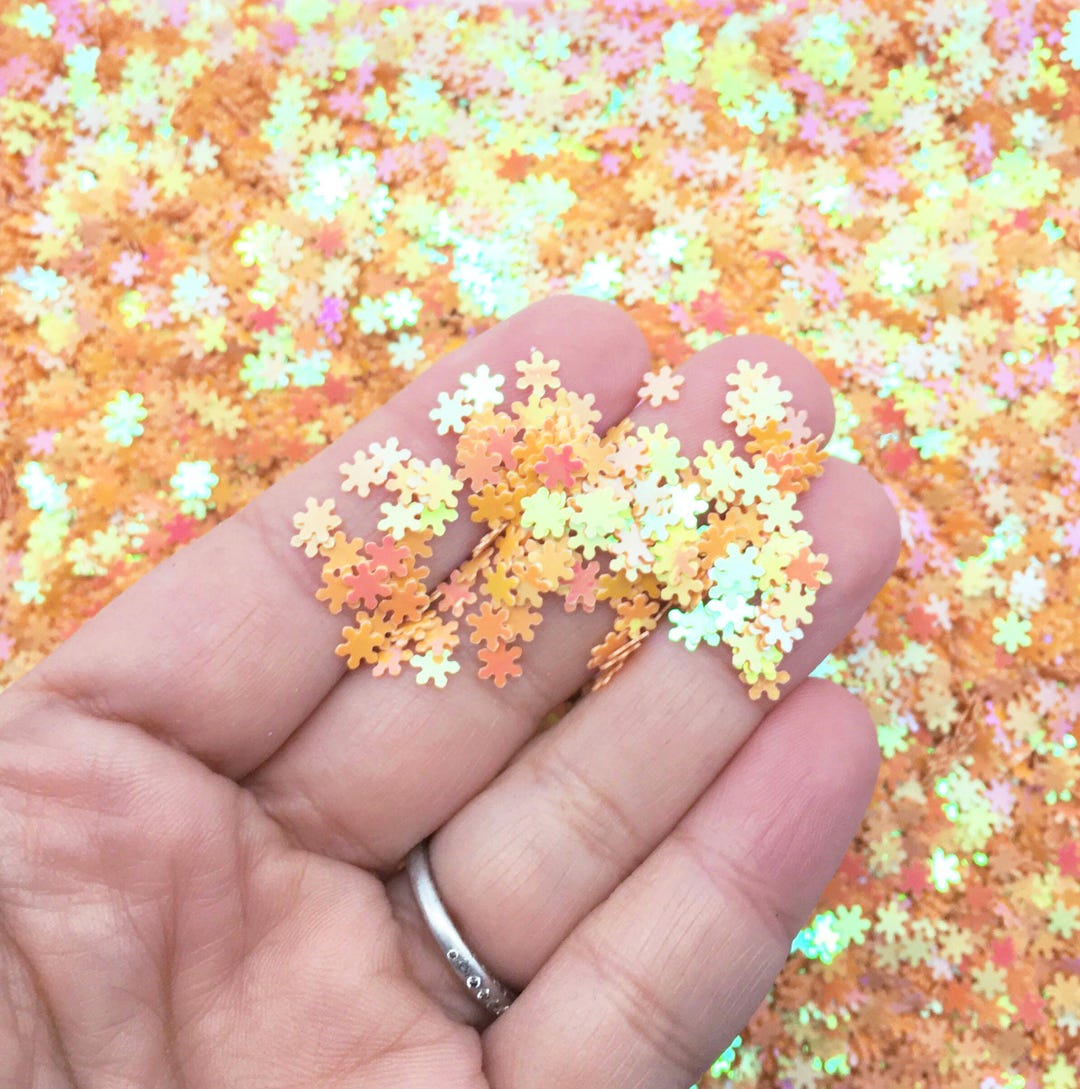 Iridescent Burnt Orange Snowflake Christmas X-mas Glitter, Nail Art ...