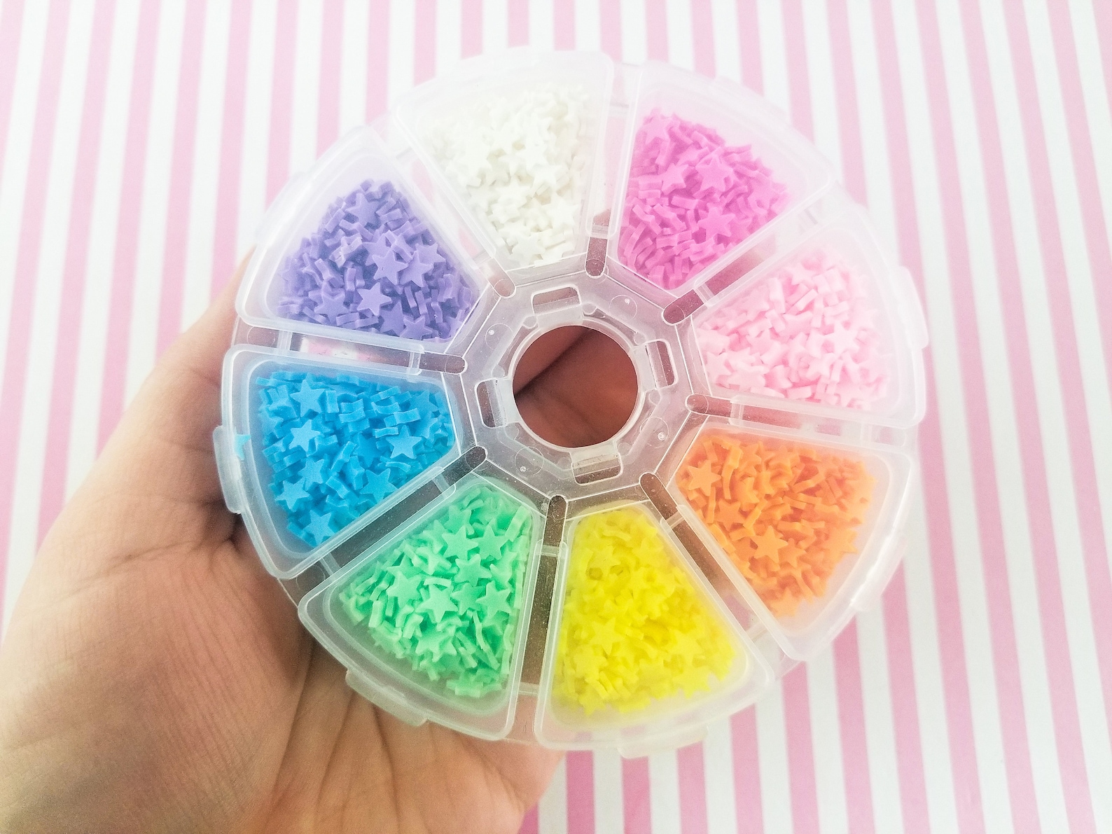1 Wheel Rainbow STAR Themed Polymer Sprinkle Mix-in Sets With - Etsy
