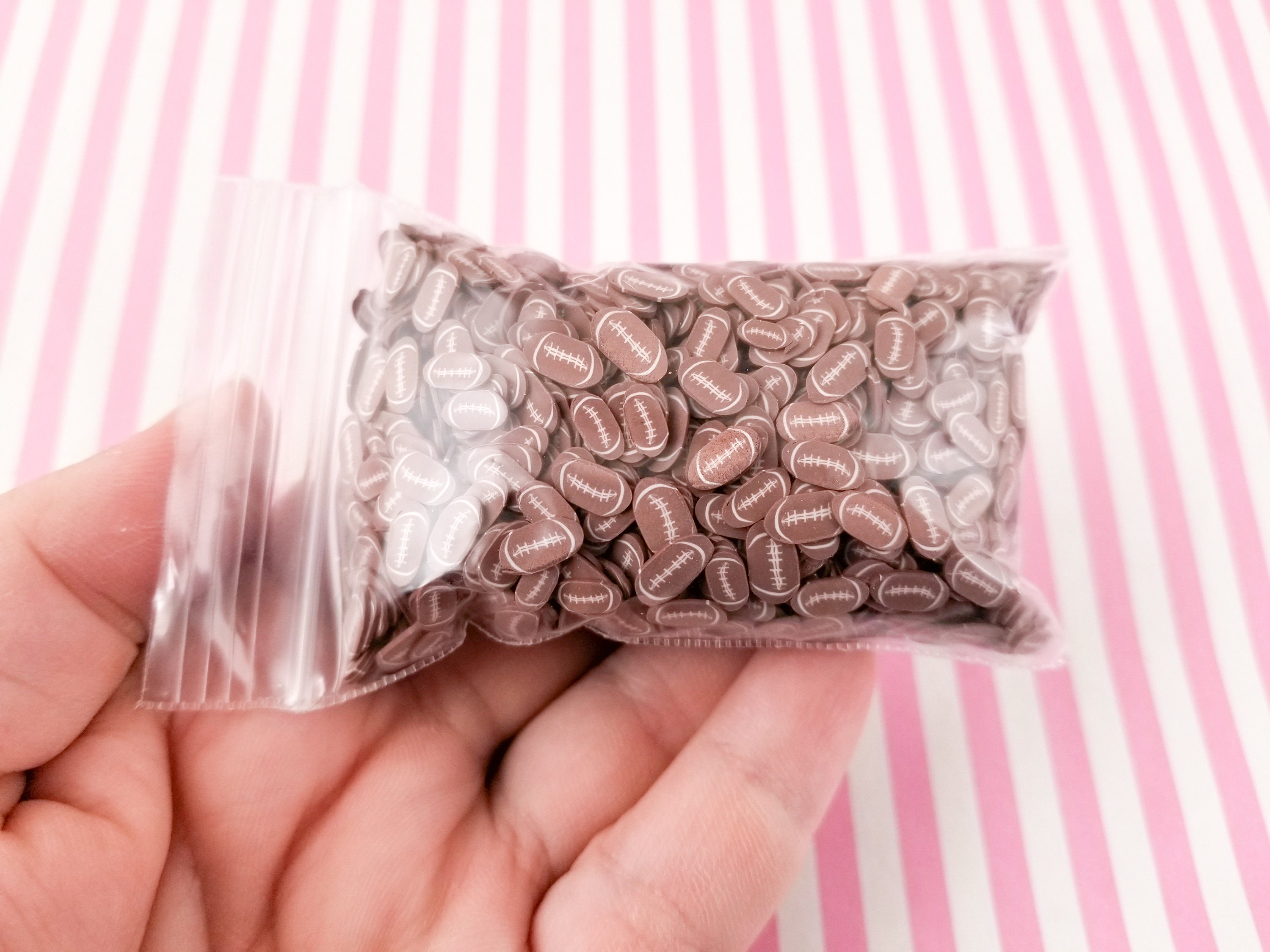 Football Fake Polymer Clay Slice Sprinkles Sport Nail Art - Etsy