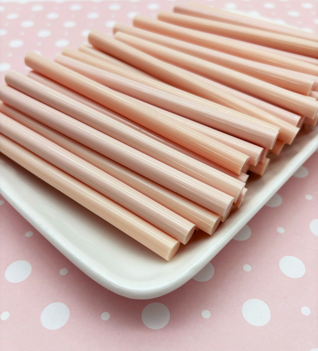 10 Pastel Peaches and Cream Glue Sticks for Drippy Deco Sauce, Cell ...