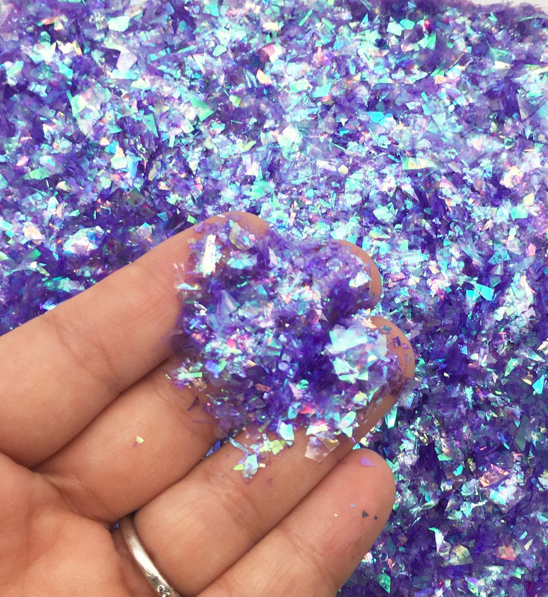 10 or 50 Grams Purple Cellophane Iridescent Chunky Glitter Sprinkle ...
