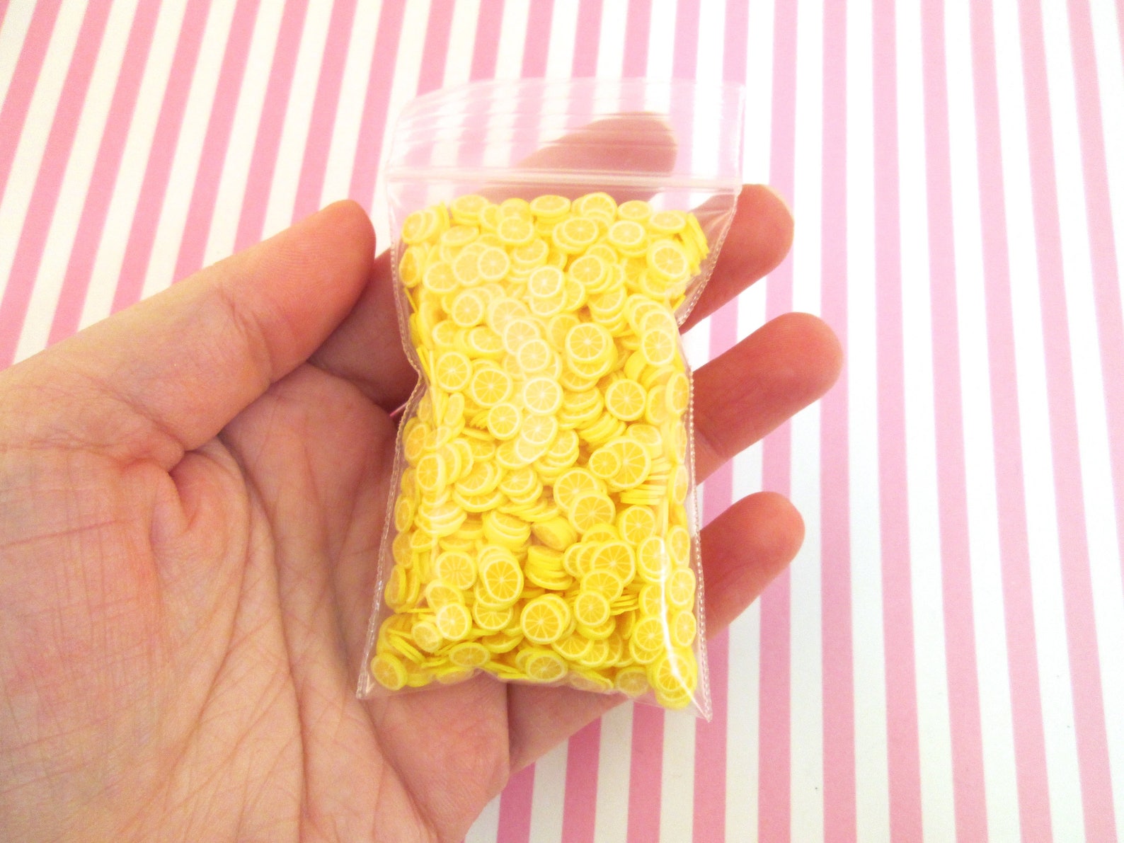 Polymer Clay Lemon Fruit Slices Nail Art Slices Faux Fruit - Etsy