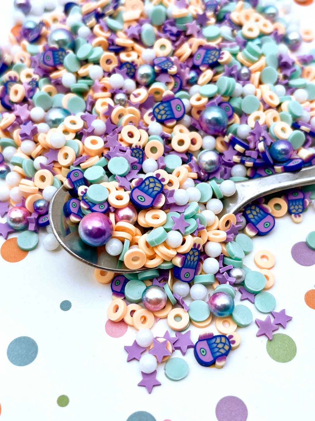 Under the Sea, NON EDIBLE Polymer Clay Sprinkles and Resin Pearls, Fake ...