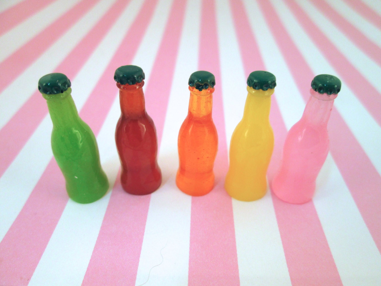 Limited Colors 6 Miniature Soda Bottle Cabochons Kawaii Cola | Etsy