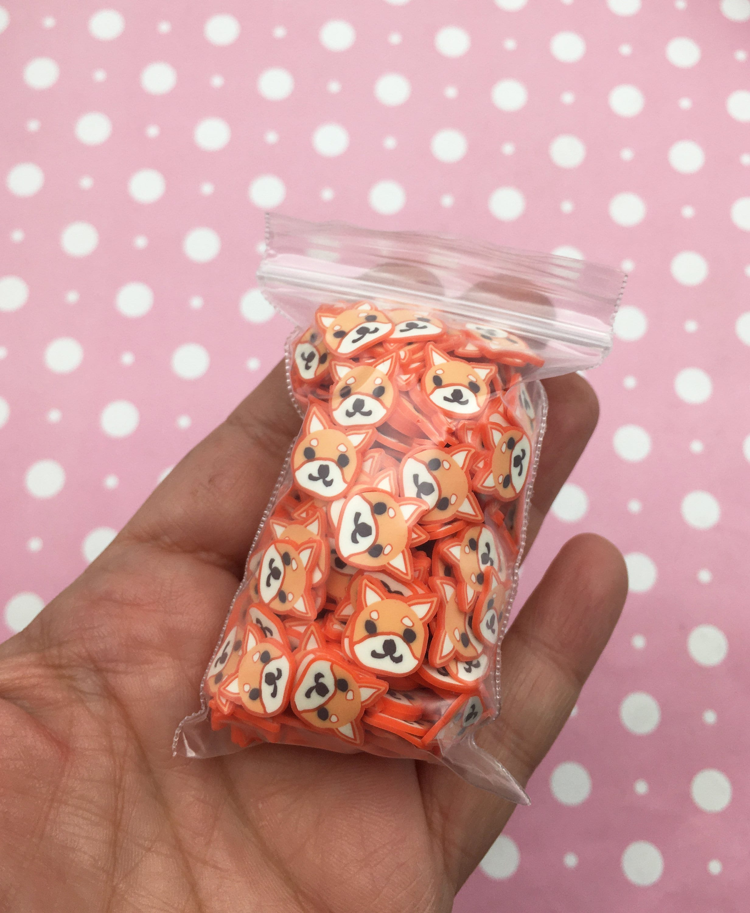 Large 10mm Fox of Corgi Polymer Clay Animal Sprinkles, , Fimo Fake ...