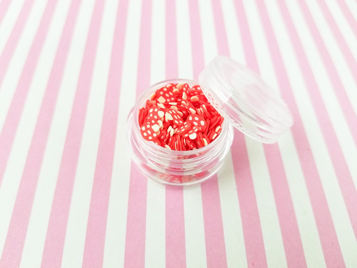 Mushroom Toadstool Polymer Clay Kawaii Fake Sprinkles Fimo - Etsy