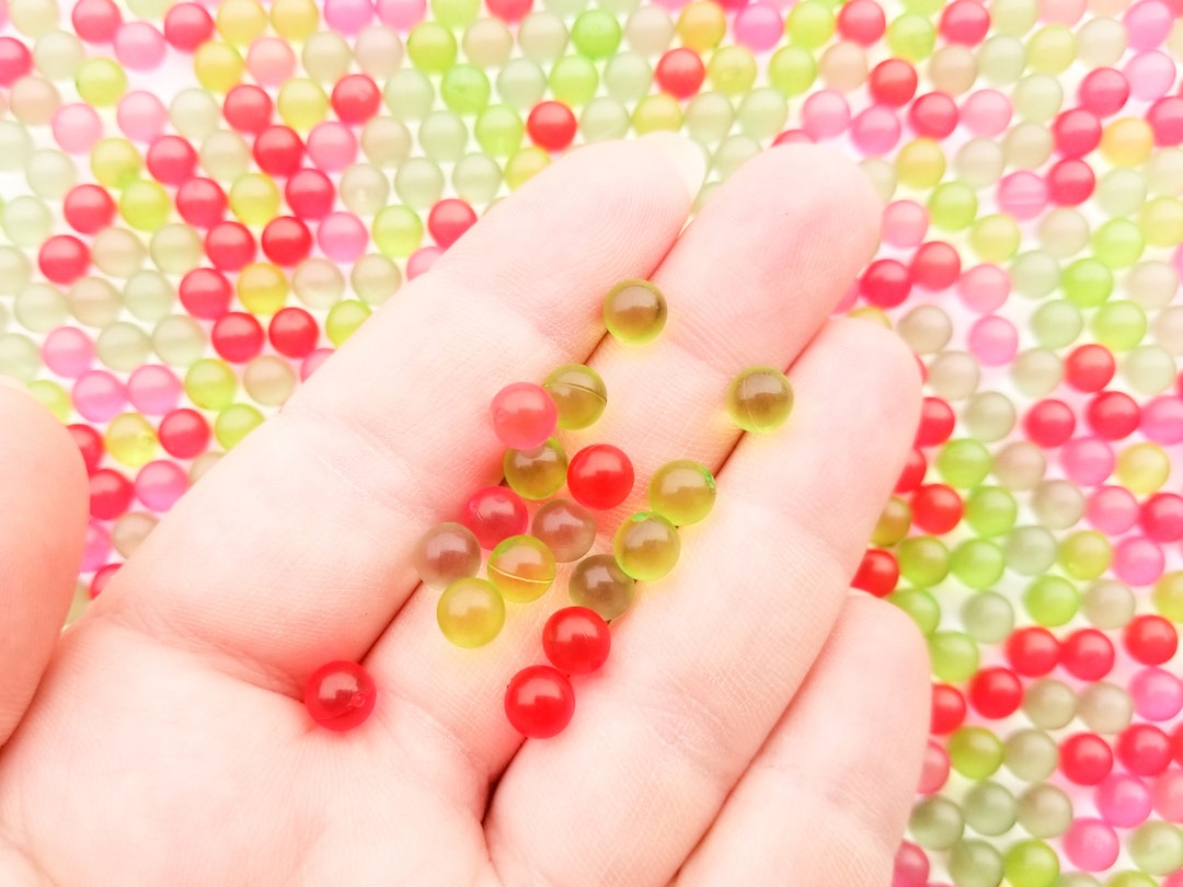 Cactus Candy 6mm Translucent Pearls Mix, Popping Boba Resin Gumball ...