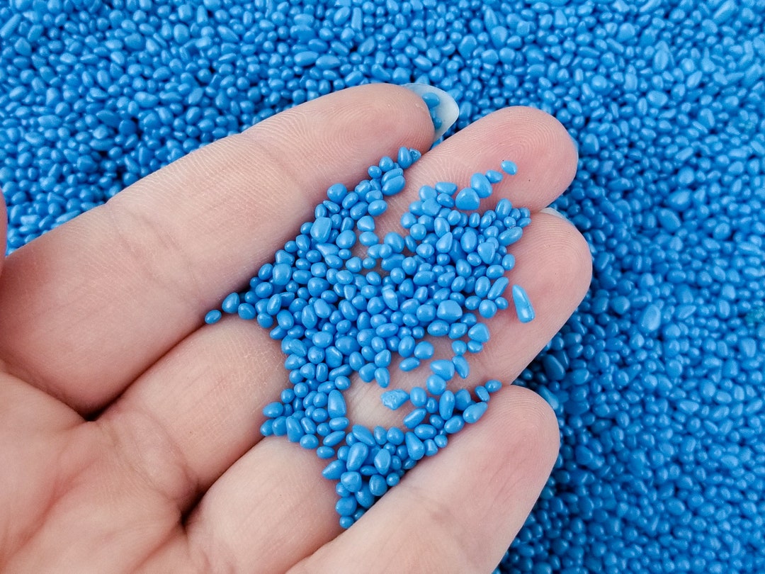 Blue Glass Assorted Microbeads, Multisize No Hole Seed Beads Sprinkle ...