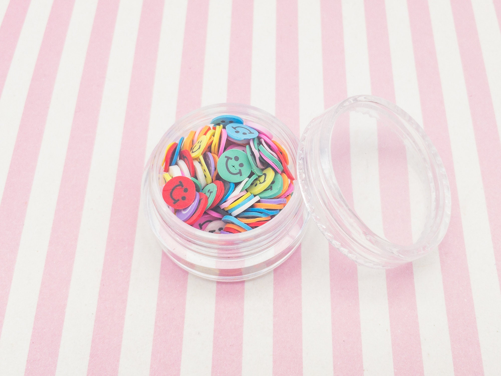 Multicolor Happy Smiley Face Polymer Clay Non Edible Emoji Sprinkles ...