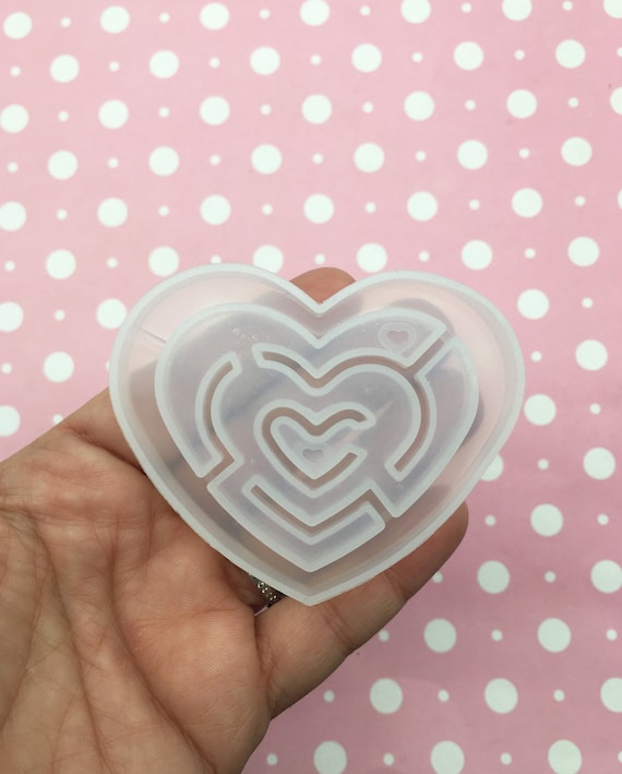 60x72.5mm Heart Gaming Shaker Puzzle Maze Mold for Cabochons | Etsy