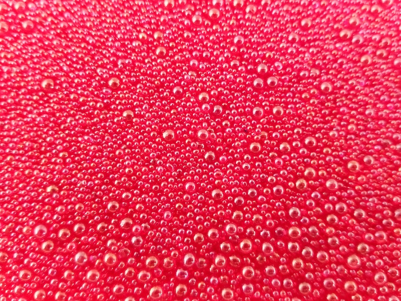 100 Grams Iridescent Red Clear Glass Assorted Size Microbeads - Etsy
