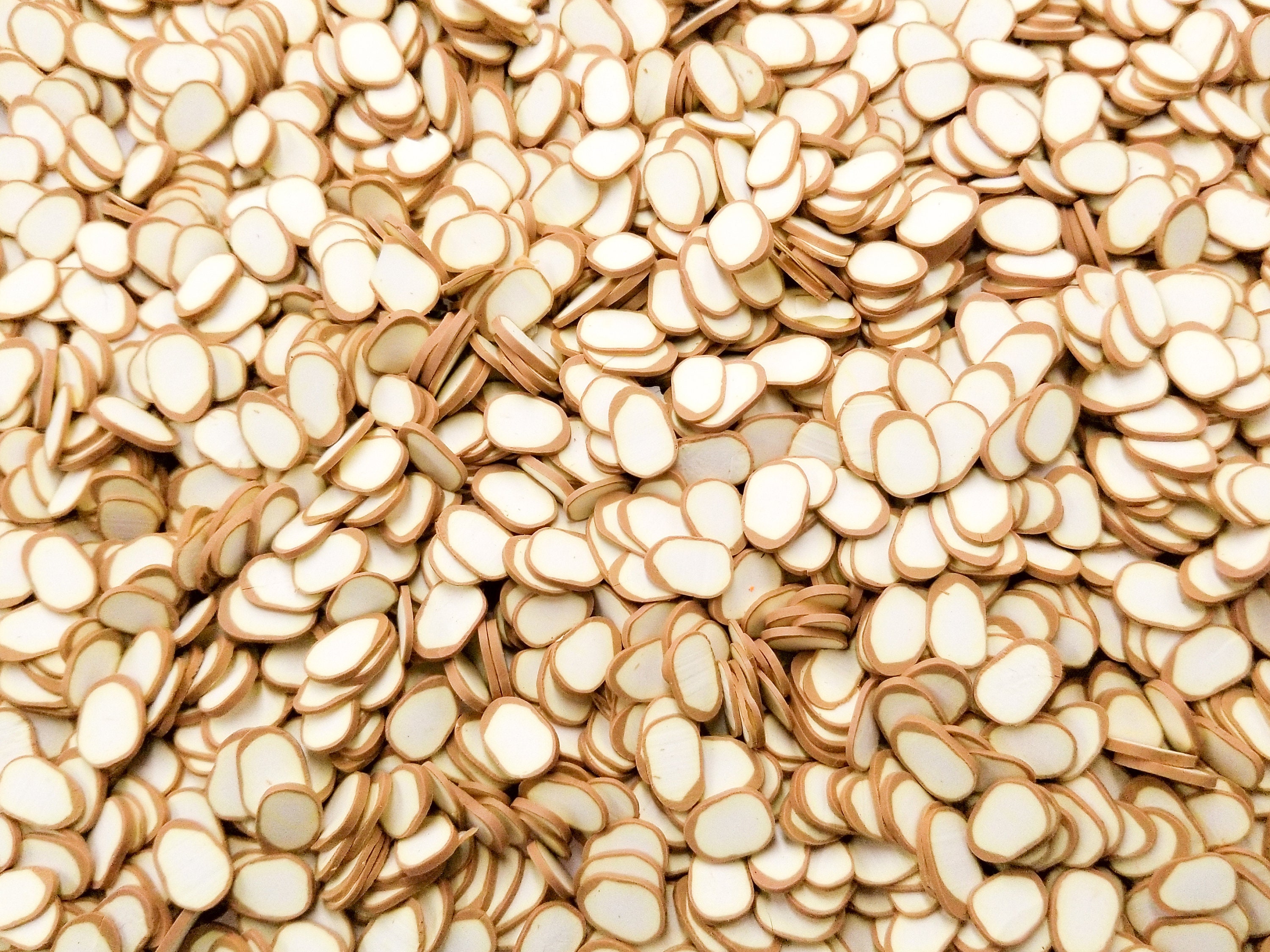 Large Almond Slice Sprinkles or Fake Potato Slices Polymer | Etsy