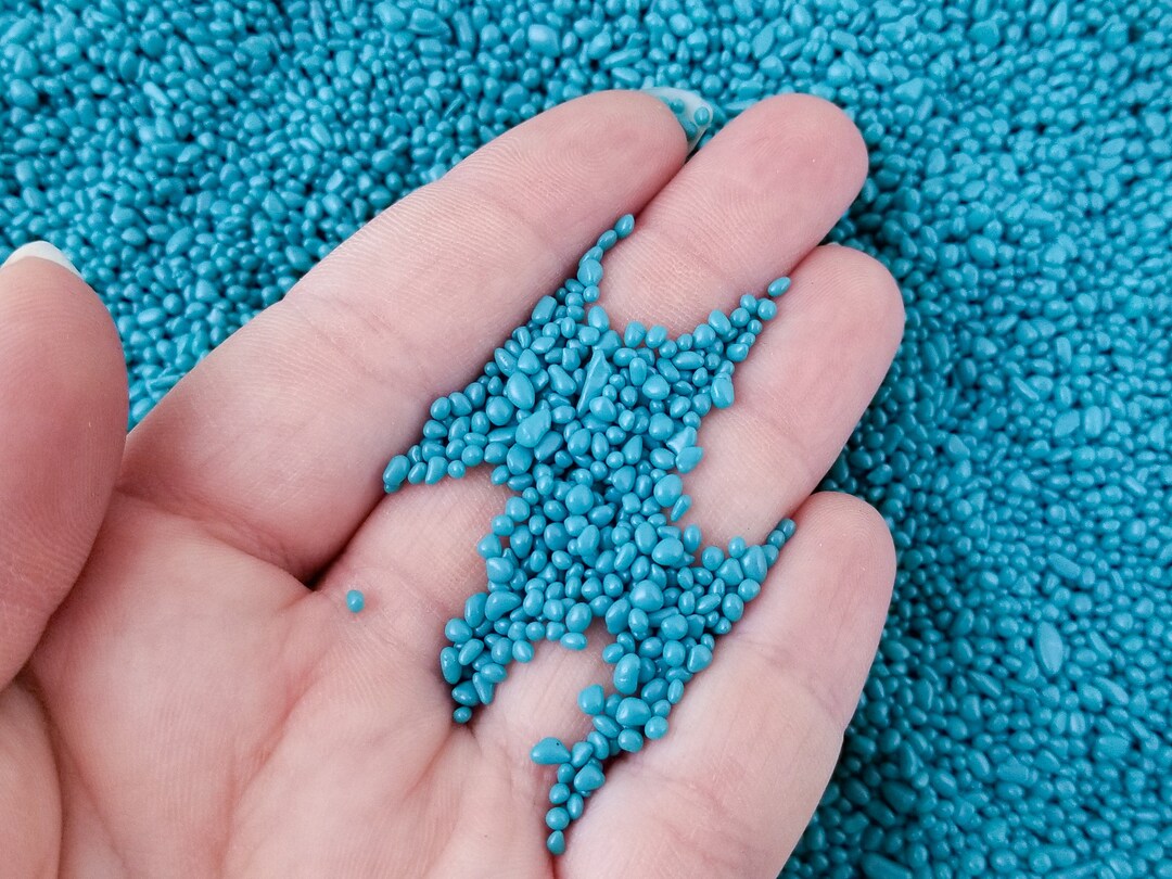 Turquoise Blue Glass Assorted Microbeads, Multisize No Hole Seed Beads ...