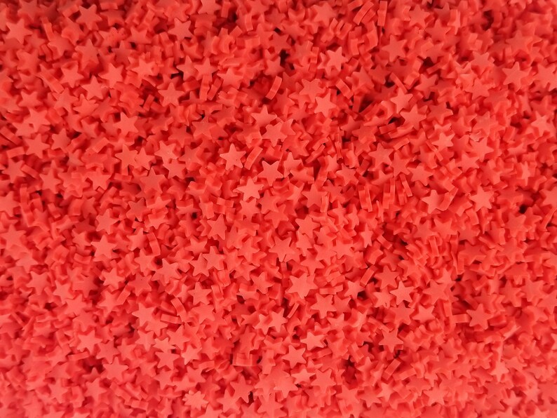 RED STAR Sprinkle Mix Polymer Clay Fake Sprinkles Decoden - Etsy