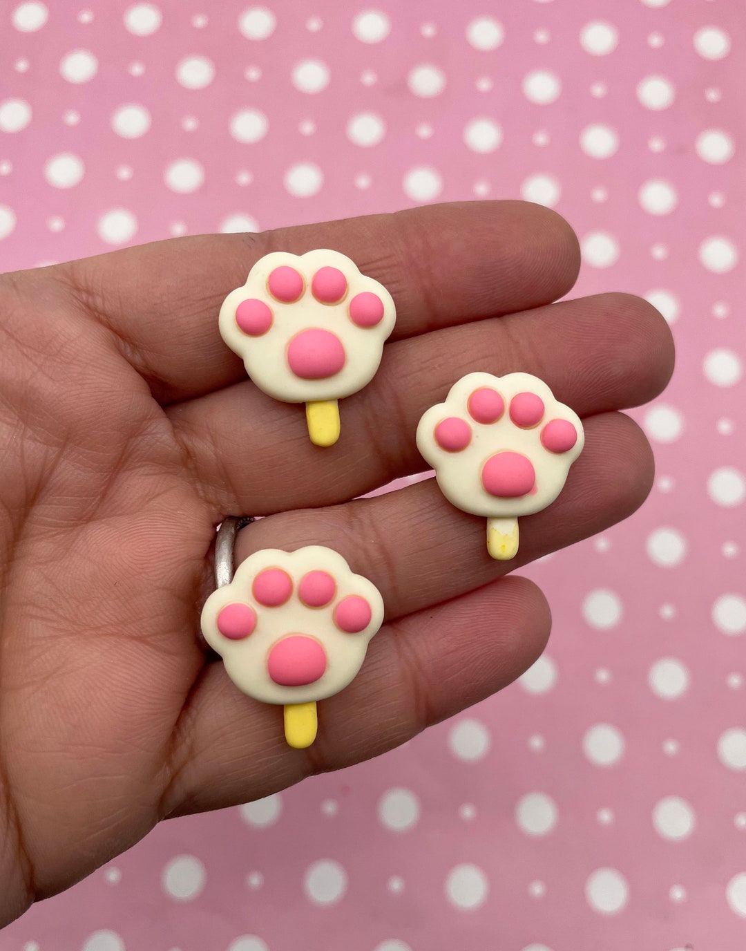 5 Cute Dog Paw Ice Cream Popsicle Kawaii Cabochons, 1060a - Etsy