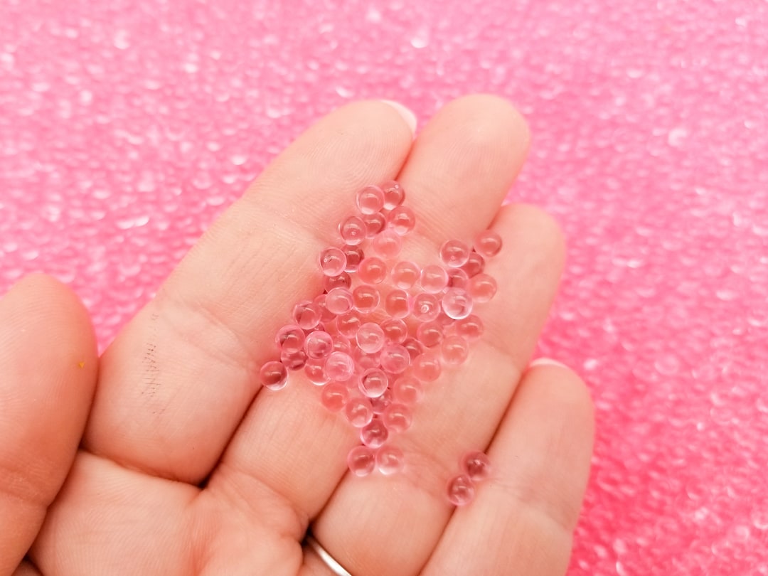 Baby Pink Round 4mm Translucent Pearls, Popping Boba Resin Gumball ...