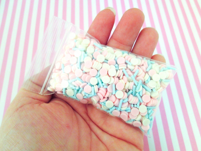 COTTON CANDY CHIP Confetti Mix Pink and Blue Sprinkles - Etsy