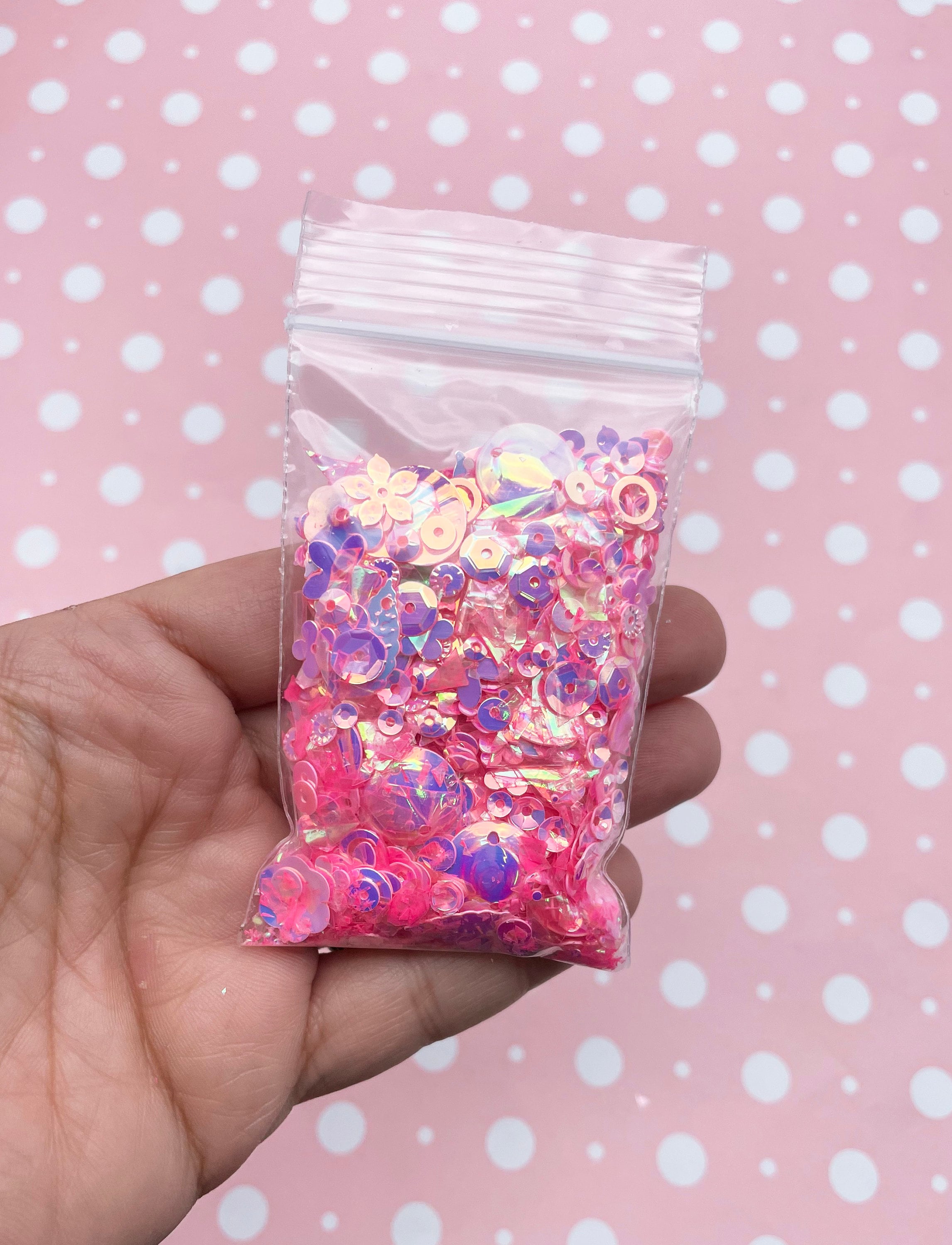 Pink Mermaid Shell Iridescent Shift Assorted Shape Glitter - Etsy