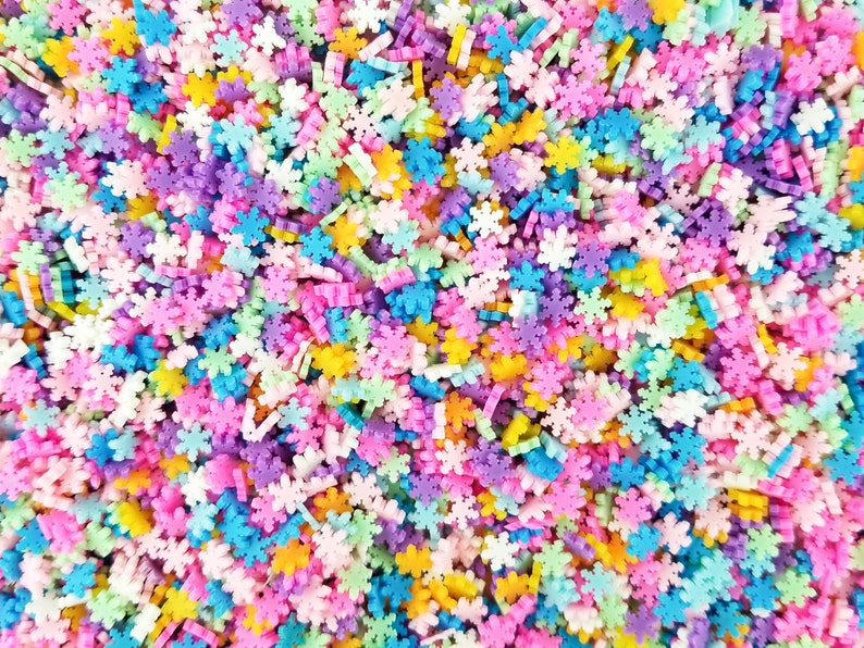 Snowflake Holiday Christmas Snowflake Sprinkle Mix Polymer - Etsy