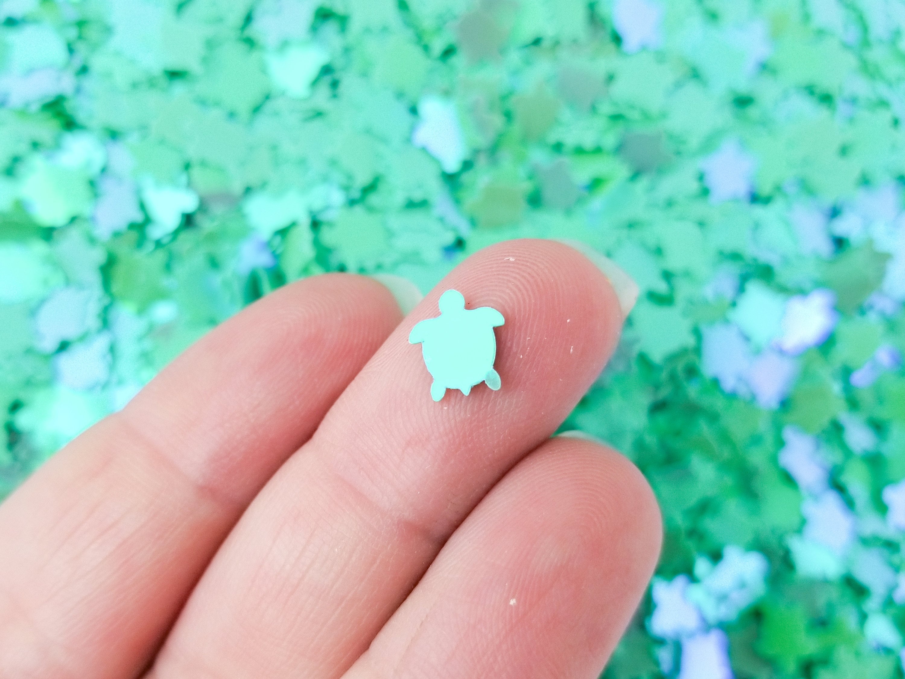 Green Iridescent Shift Turtle Shape Glitter Ocean Glitter - Etsy