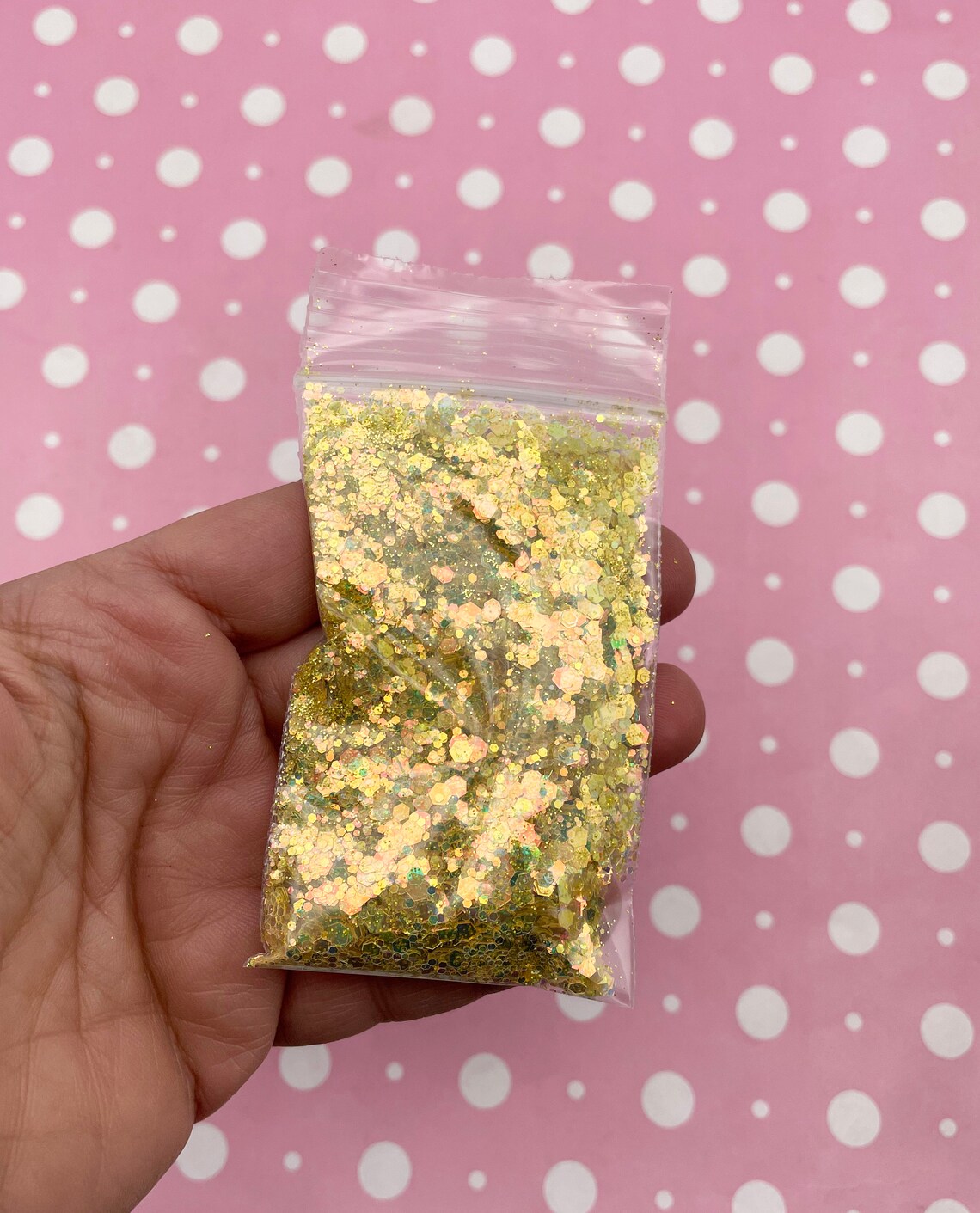 Yellow Gold Pixie Dust Assorted Shape Solvent Resistant Nail Polish ...